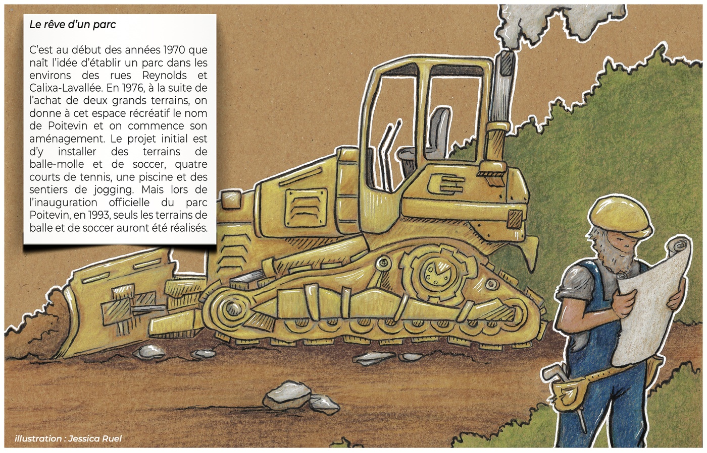Illustration Québec - Jessica Ruel - Histoires de quartier - Ville Granby